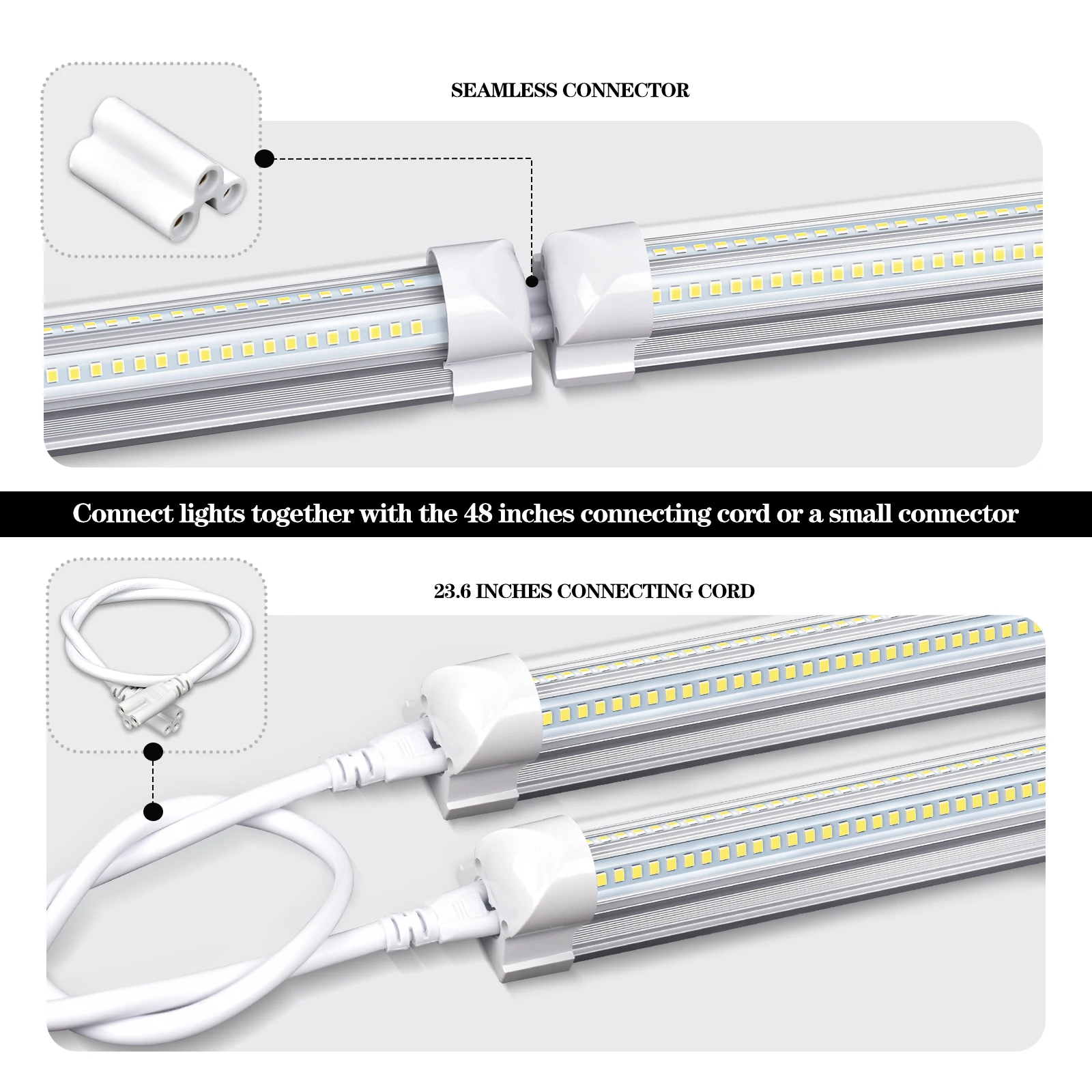 50W 100W V-Shaped T8 LED Tubes for Shop & Warehouse Lighting