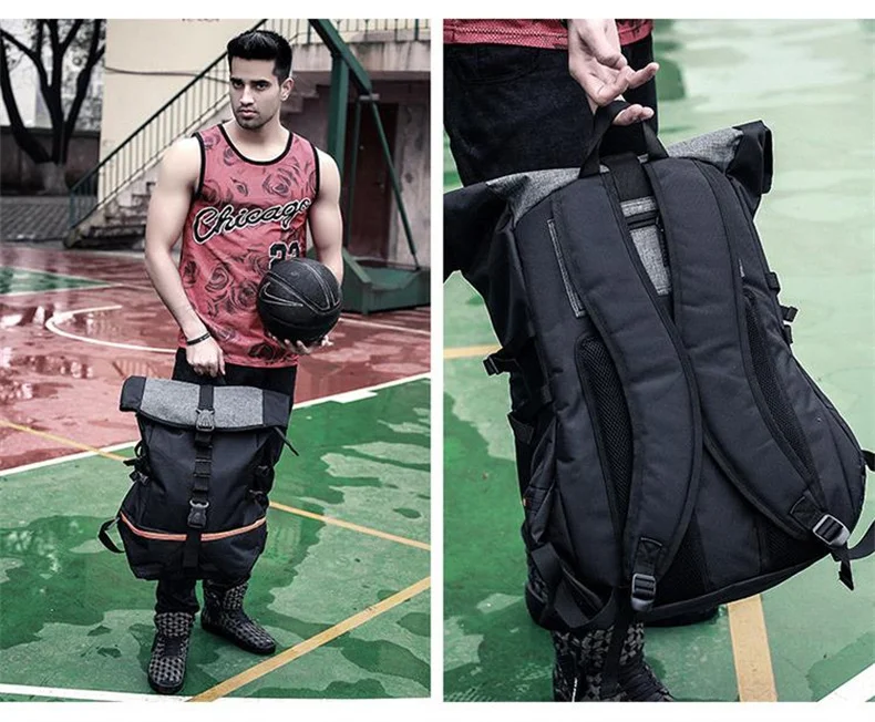 Custom Waterproof Sport Backpack Men Travel Rolltop Daypack Male Large ...