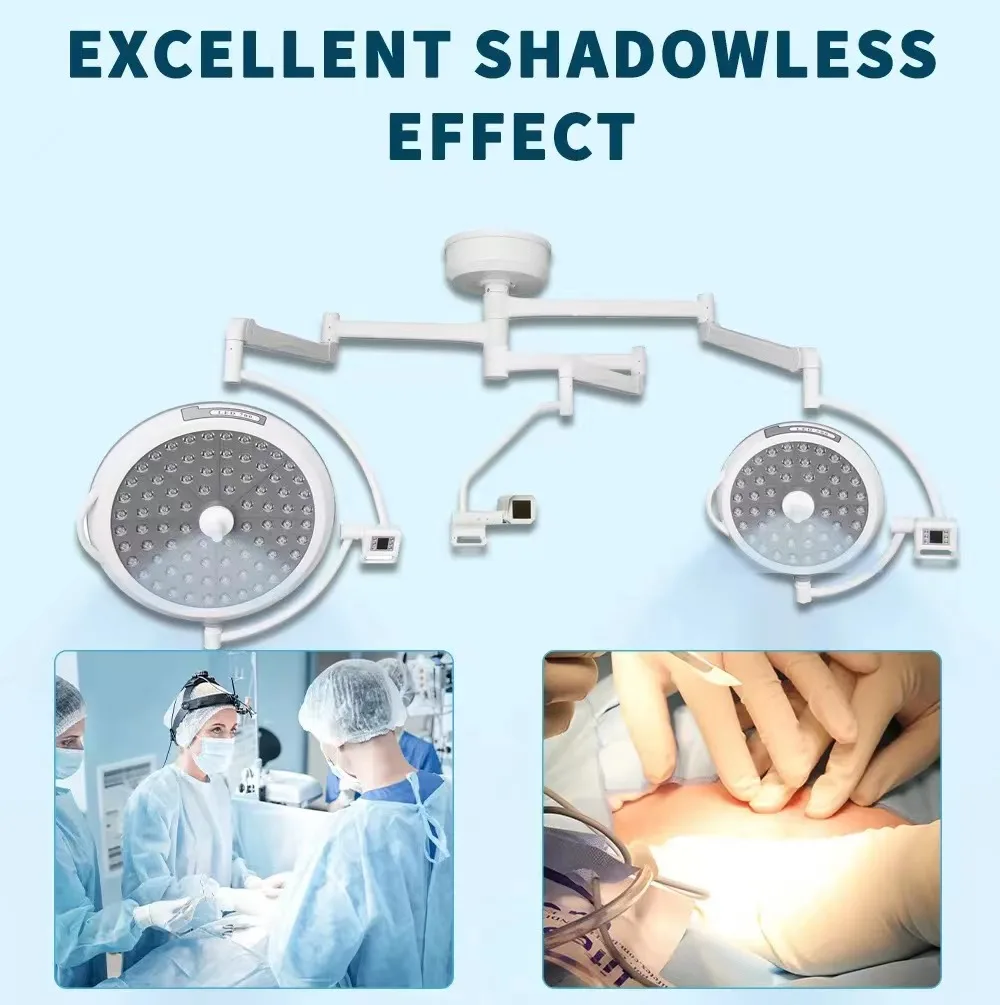 Hospital Double Head Ceiling Type Surgical Light Operation Led ...