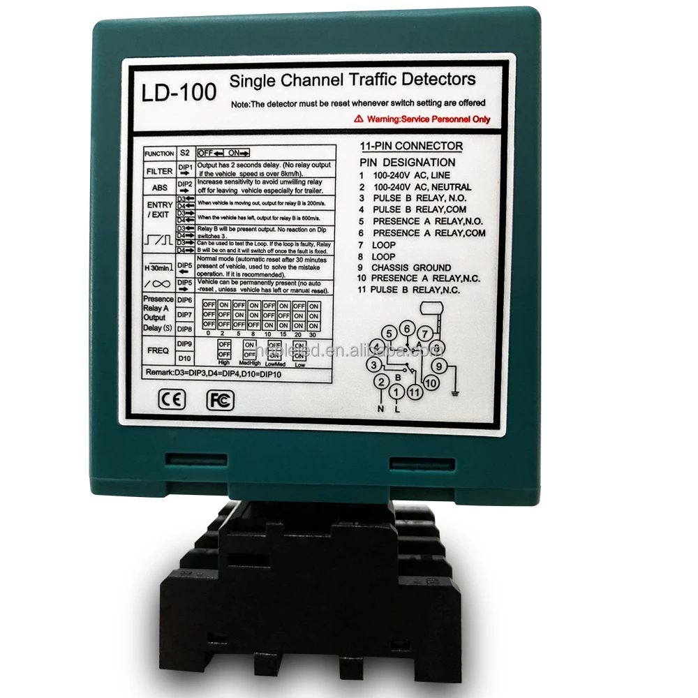 Parking System Single Channel Vehicle Loop Detector For Parking Lot ...