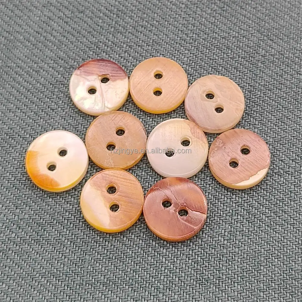 18L Two Holes One Side White Mother of Pearl Shell Button with Skin ...