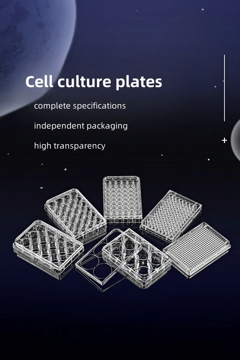 96 Well Disposable Plastic Tissue Culture Plates for Lab