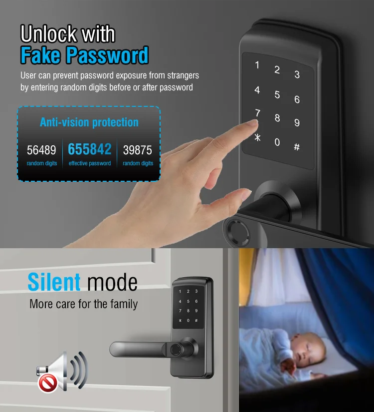Te'an Electronic Digital Door Lock Cabinets Fingerprint Password Key ...