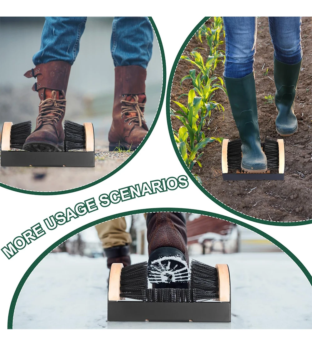 High Quality Utility Boot and Shoe Mud Brush with Folding Step