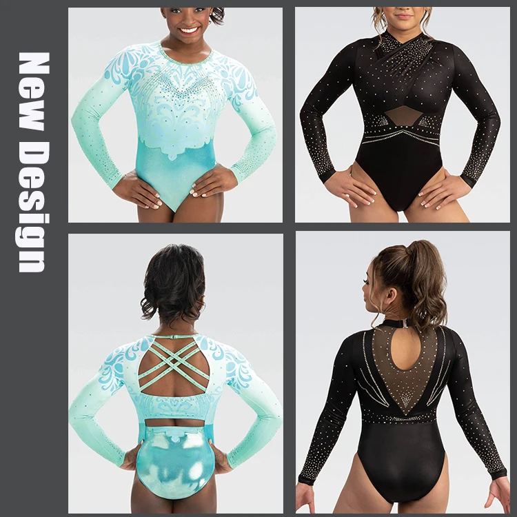 Girls Ombre Rhythmic Ballet Gymnastics Customized Size Rhinestone ...