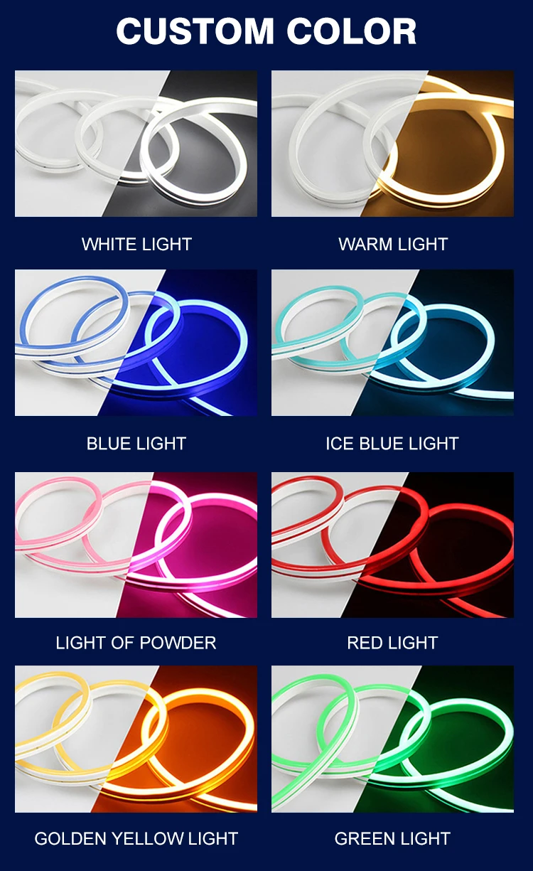 Rolled 360 Degree Glowing Round Shape Flexible Led Strip Neon Silicone ...
