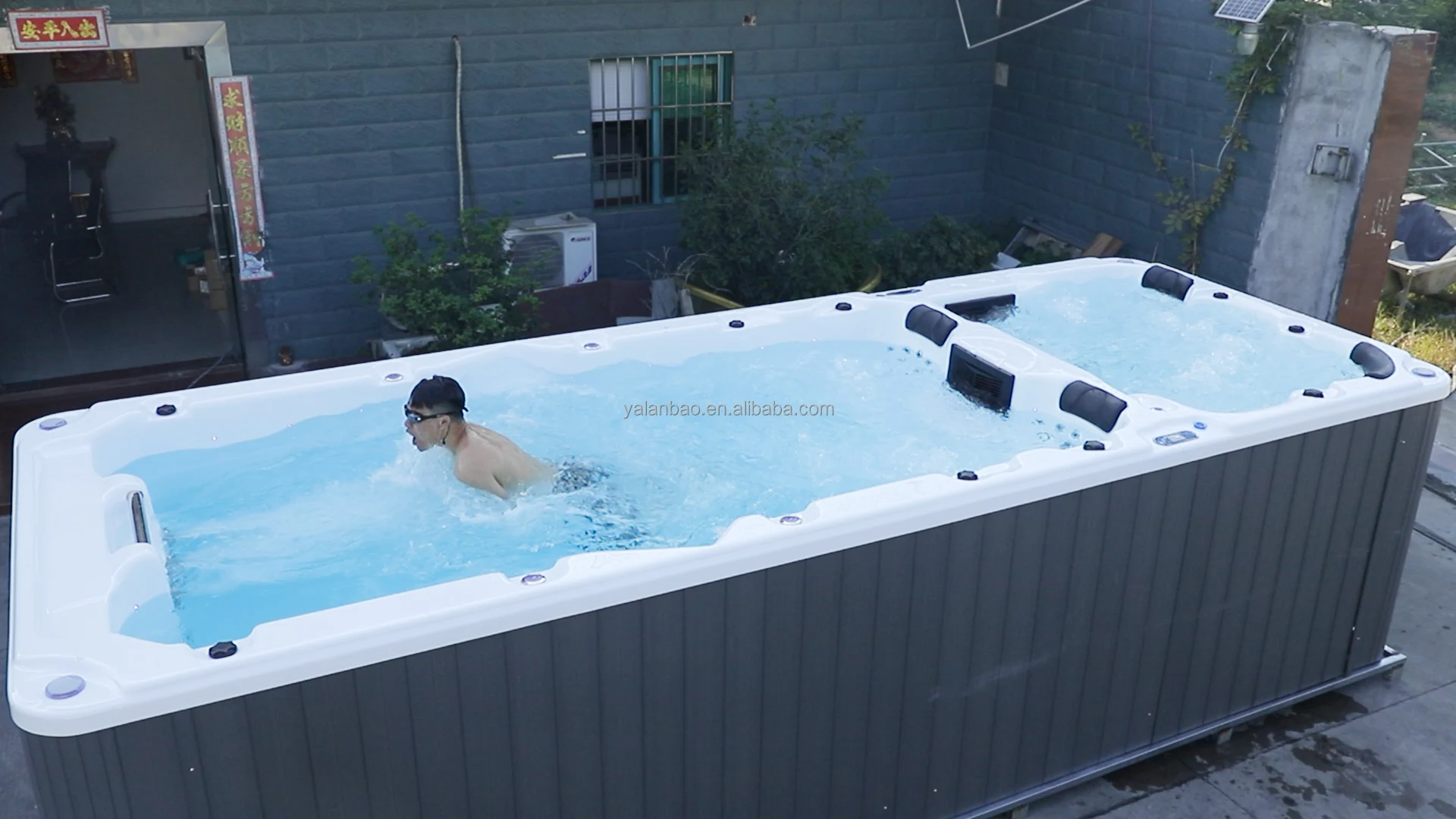 CE Approved Freestanding Acrylic Swimming Pool - Balboa Swim Spa