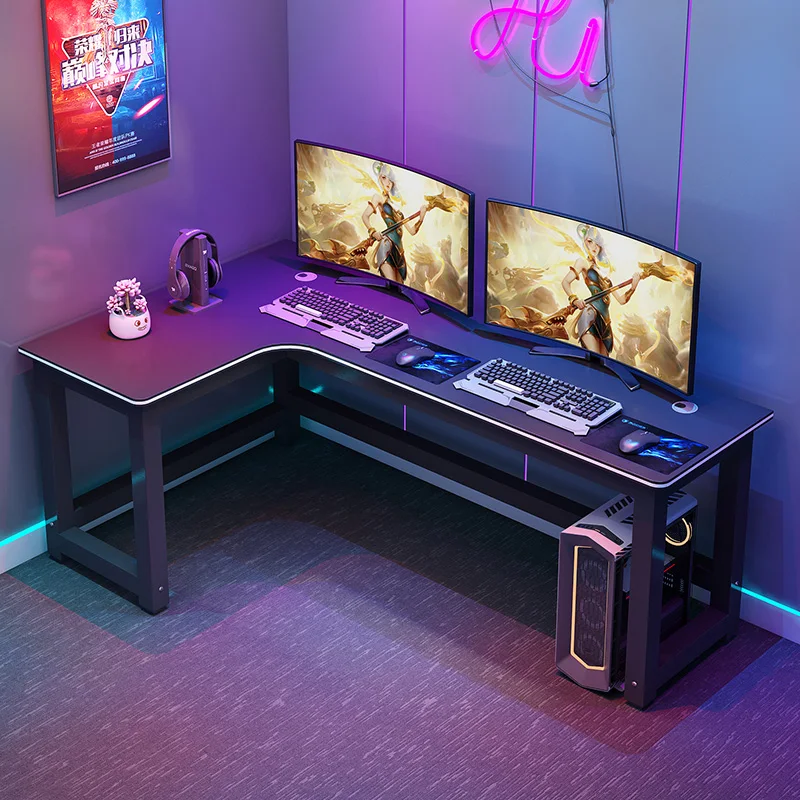 Corner Gaming Table Double Computer Desk - Study Table Designs