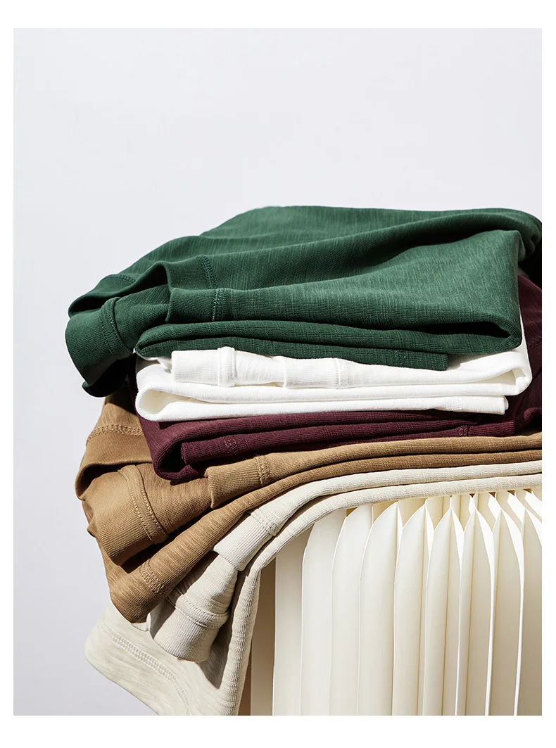 Men's Breathable Loose Fit Solid Color Cotton T-shirt - Oem