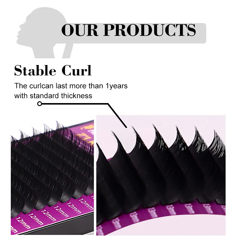 Flat Silk Lashes Faux Mink Eyelash Extensions Lashes Extension ...