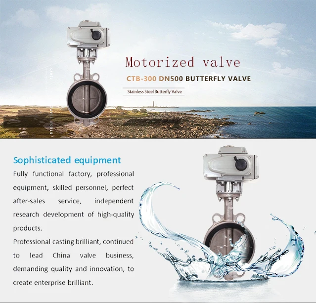 Ctb300 Motorized Stainless Steel Butterfly Valve Actuator, 3000nm, 12v ...