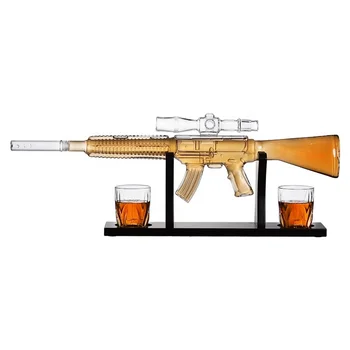 M416 Submachine Gun Decanter Shape High Borosilicate Whiskey Glass Gun ...