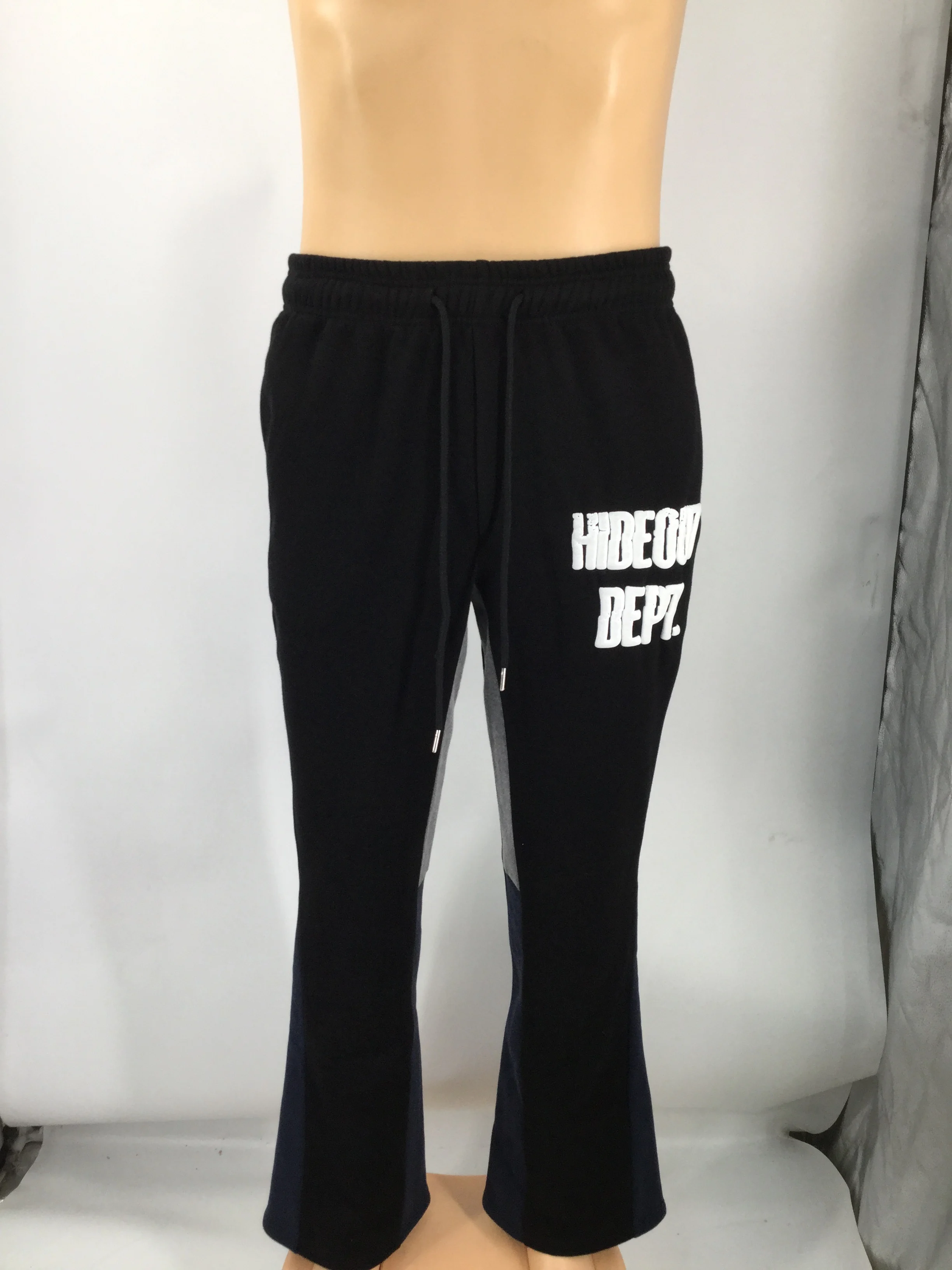 Screen Print Streetwear Oem Custom 3d Puff Printing Stacked Sweat Pants ...