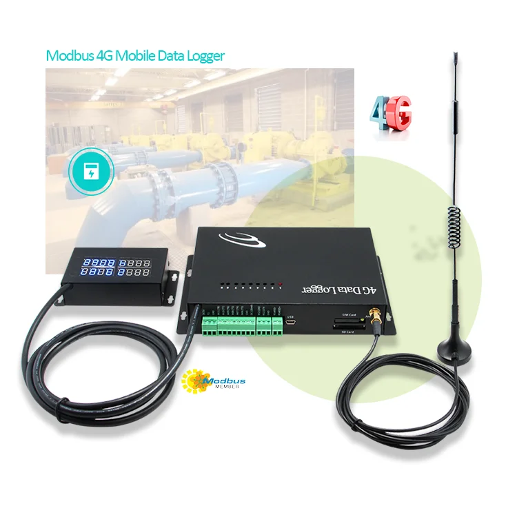 Real Time 4G and SMS Data Upload - Multi-Point Modbus Logger