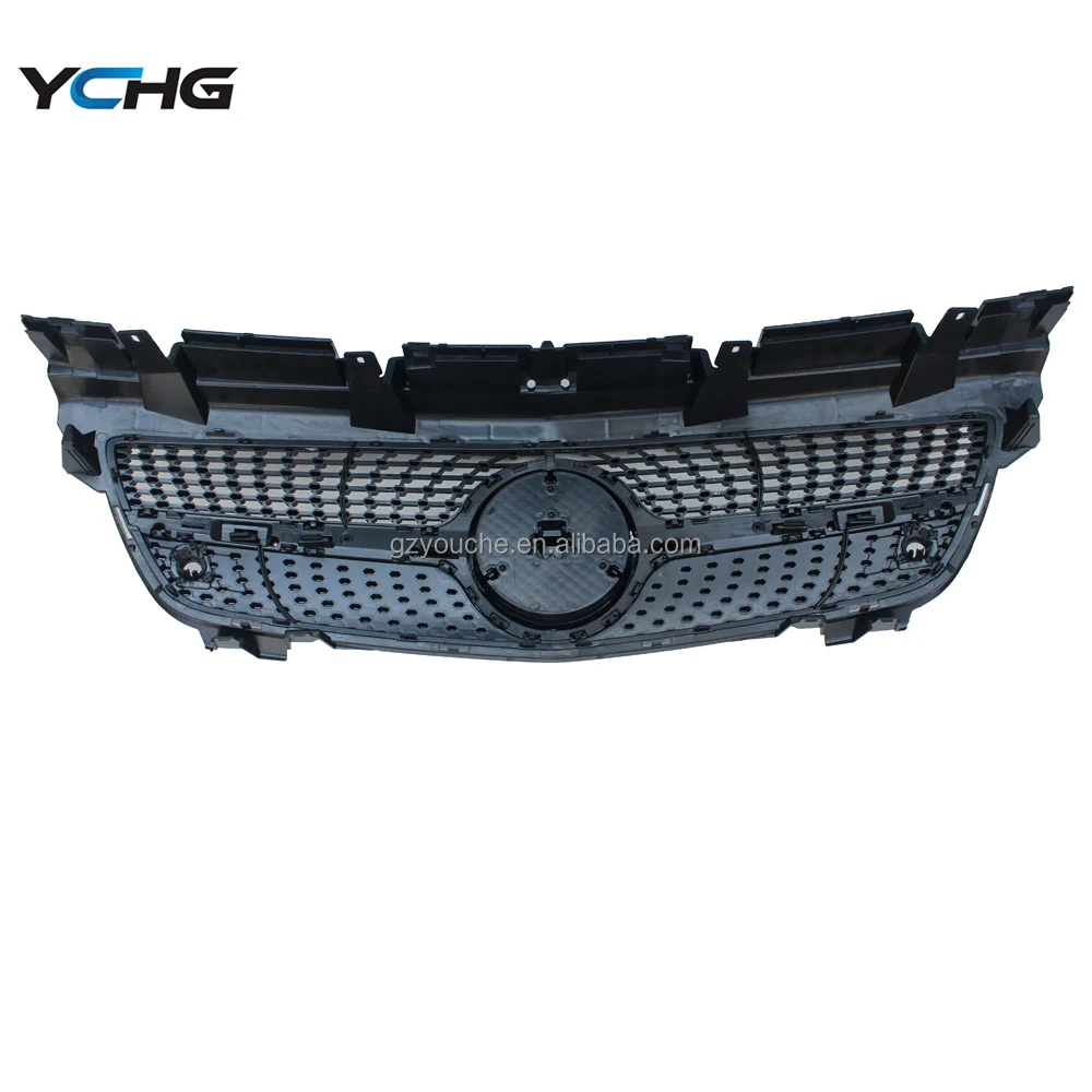 Slk Class R172 Diamond Style Black Front Bumper Grill For Mercedes ...