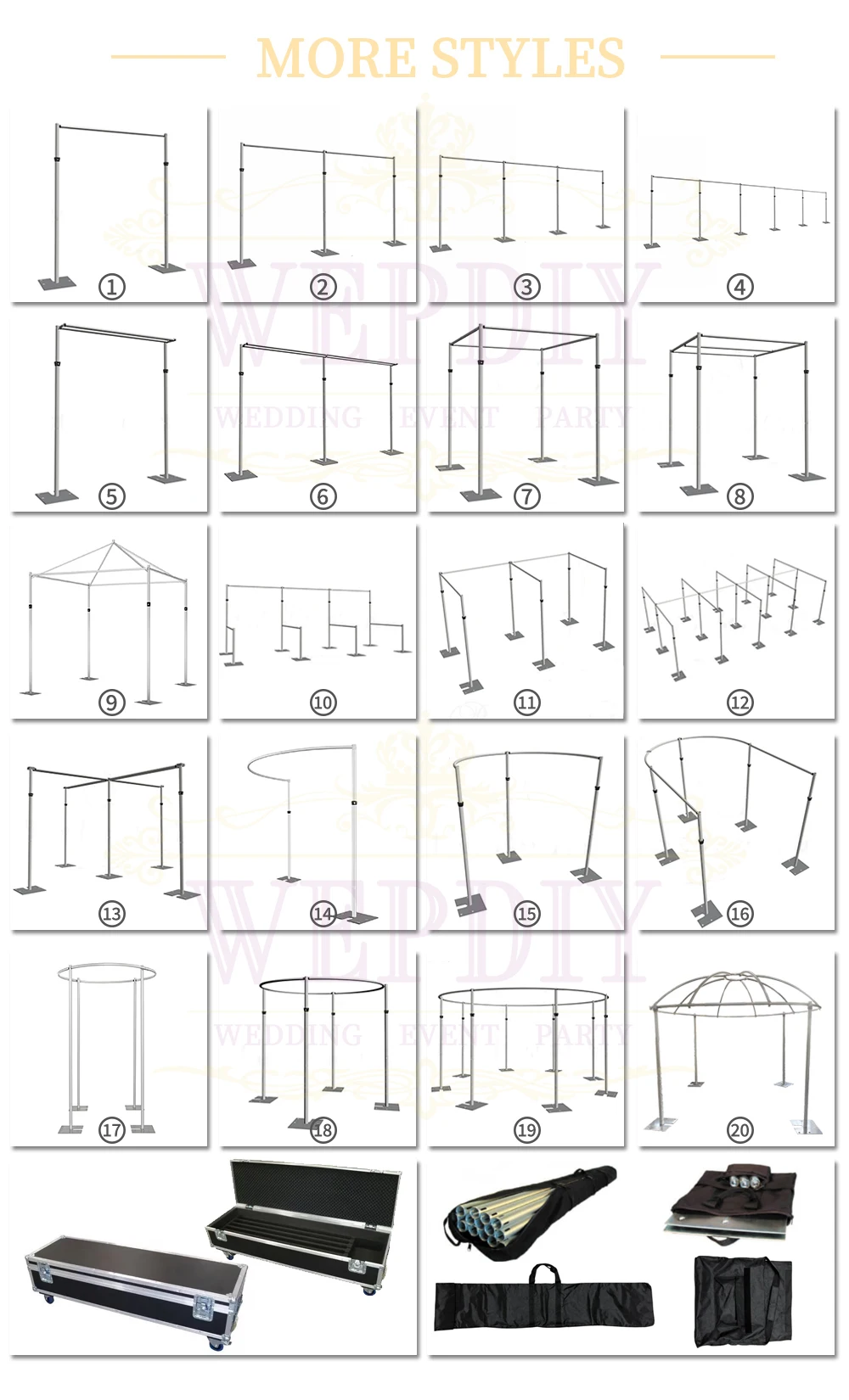 14ft X 10ft Wedding Backdrop - Adjustable Pipe and Drape