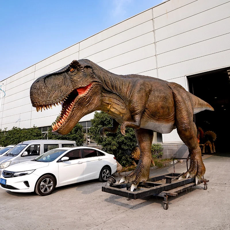 Outdoor Mechanical Life Size Animatronic Dinosaur Model For Theme Park ...