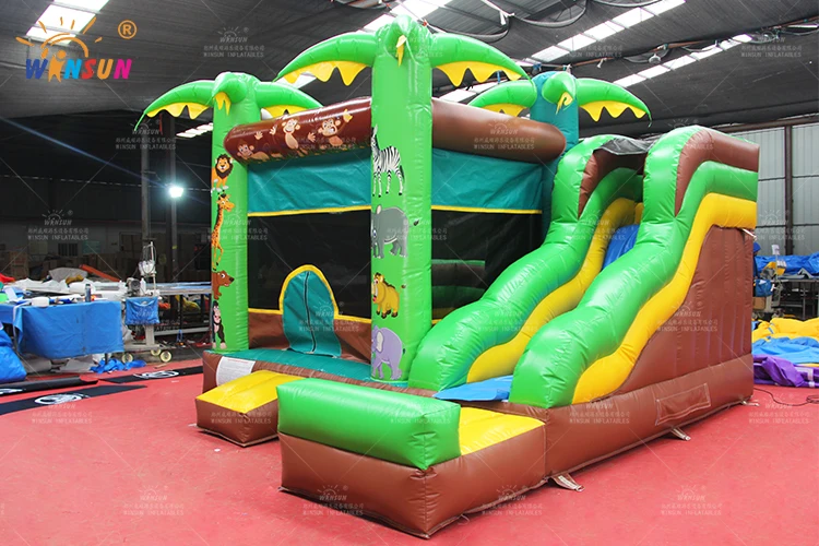 Zoo Theme Inflatable Bounce Jumper Inflatable Trampoline Forest Zoo ...