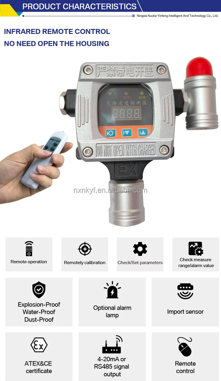 Ce Atex Stationary Combustile And Toxic Gas Detector - Buy Fixed Gas ...