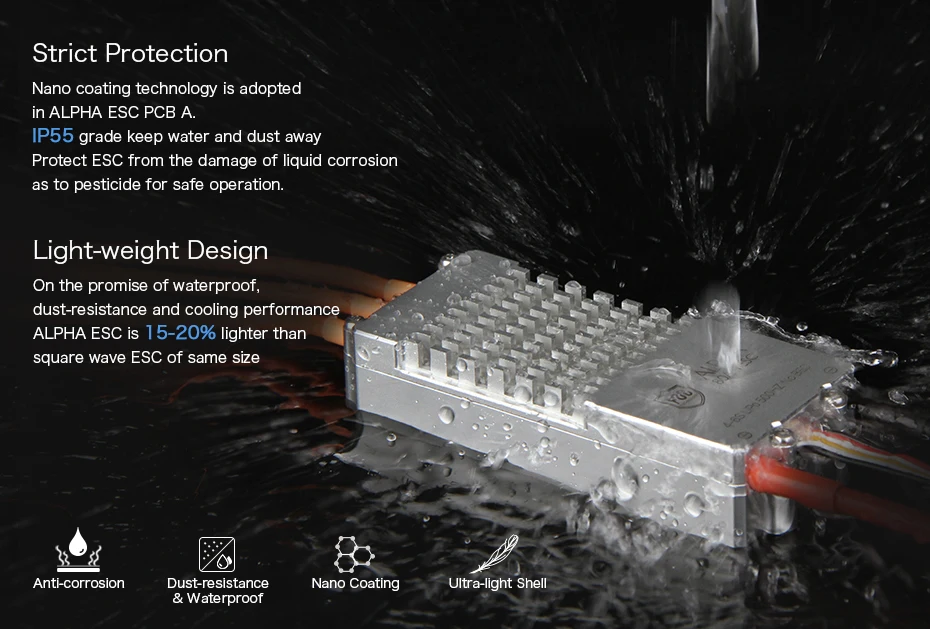 T-motor New Released Alpha 60a 12s V1.2 Hv Speed Controller For Rc ...