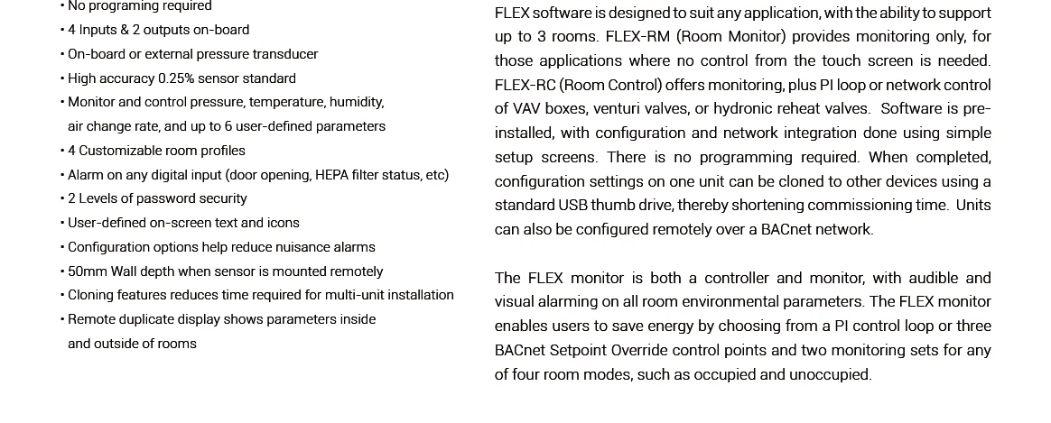 Setra pressure sensor Setra FLEX-RM and FLEX-RC Environmental Monitor ...