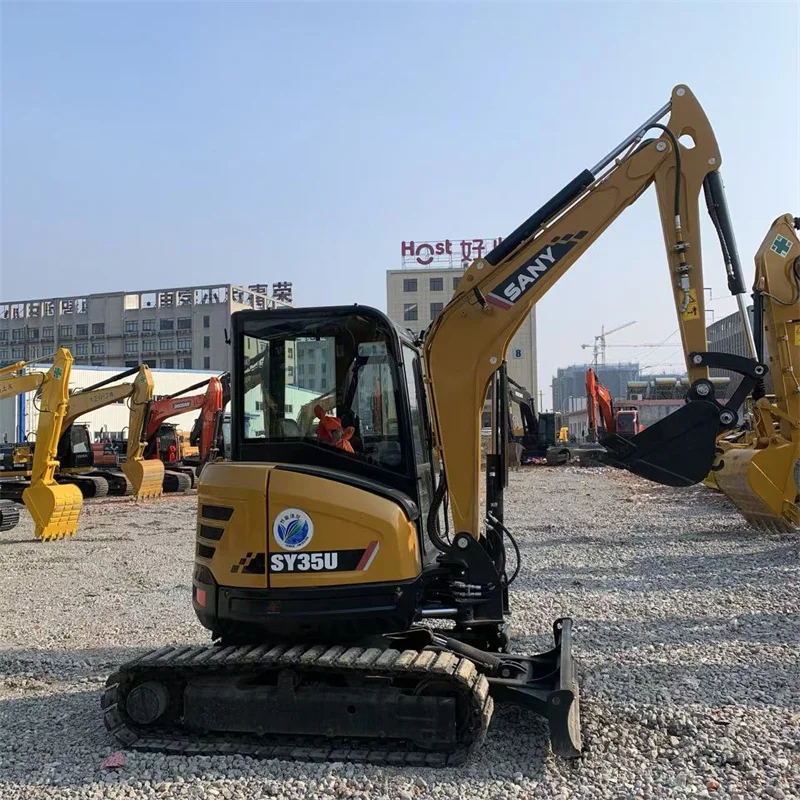 Used SANY SY35 Mini Excavators SY35U 3.5Ton Hydraulic Digger Crawler ...
