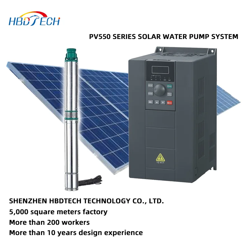Hybrid Solar Pump Inverter 3 Phase DC-AC Without Battery 380V 0.75kw ...