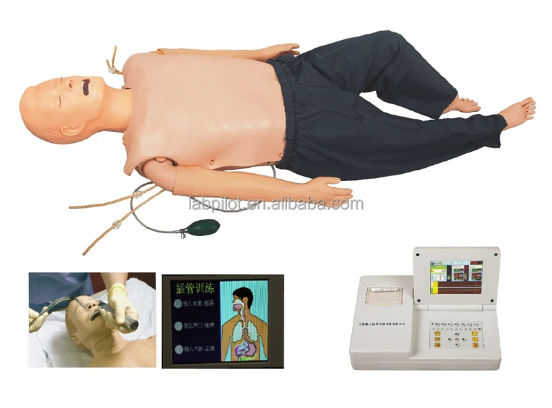 Full Body Cpr Manikin Advanced Life Support Acls Training Iv Intubation ...