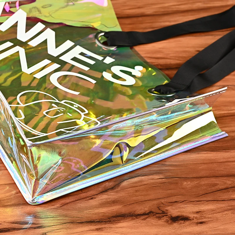 Waterproof Large Clear Pvc Beach Tote Clothing Bag Custom Transparent ...