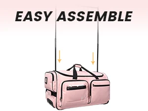 Custom Wholesale Pink Dance Garment Bag with Rolling Trolley