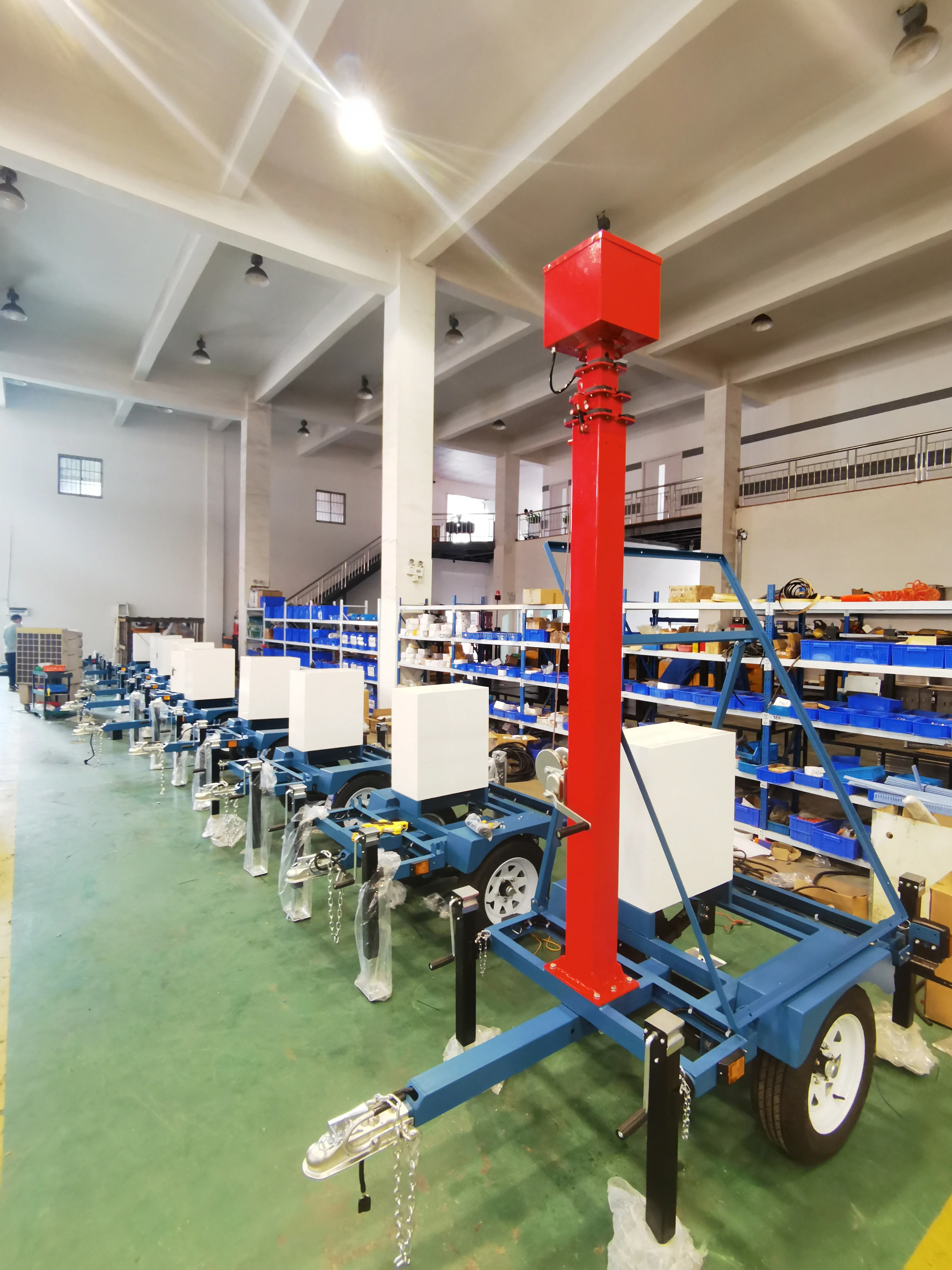 Cctv Mobile Portable Solar Monitoring Trailer For Security - Buy ...