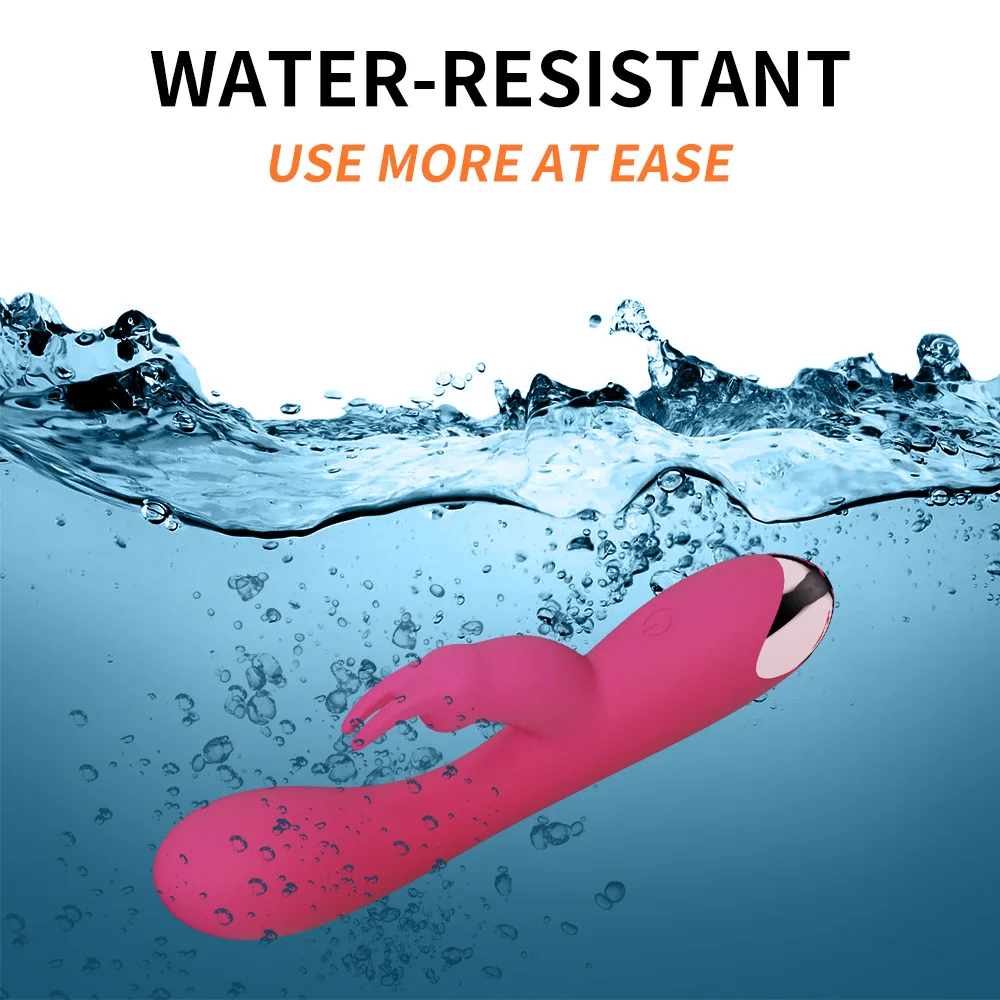 Double-ended Av Bunny Vibrator 10-frequency Rechargeable Stimulation ...