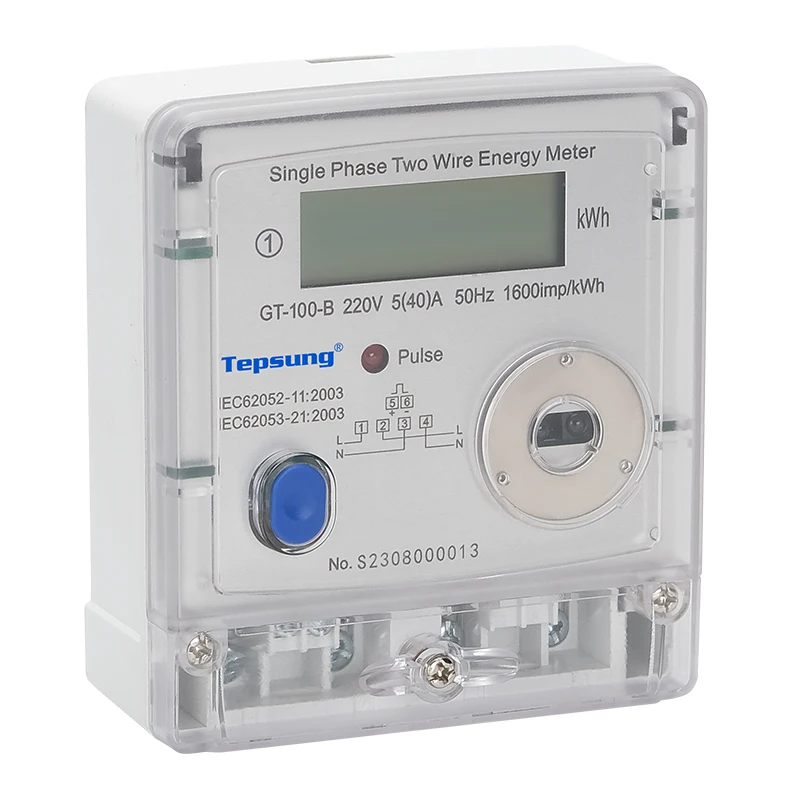 Single Phase Smart Electric Power Meter with Optical Port and RS485 ...