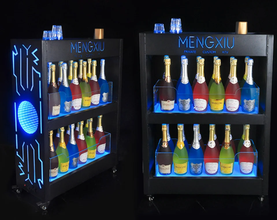Illuminated Led Glow Wine Display Shelf Cabinet For Vodka Beer Tequila ...