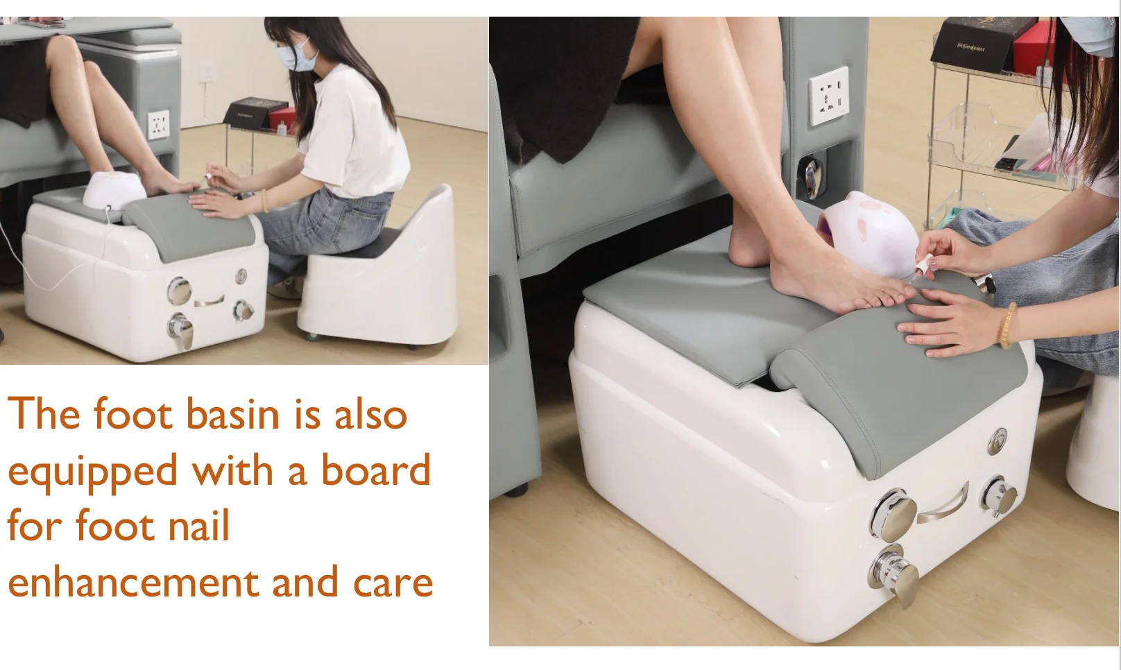 Luxury Salon Furniture Leather Foot Massage Chair With Bowl Shaped Foot ...