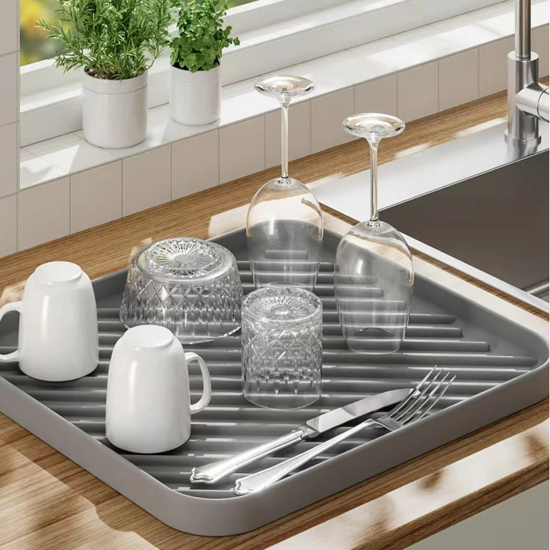 multi-functional silicone kitchen table drain mat,Water ripple drain ...