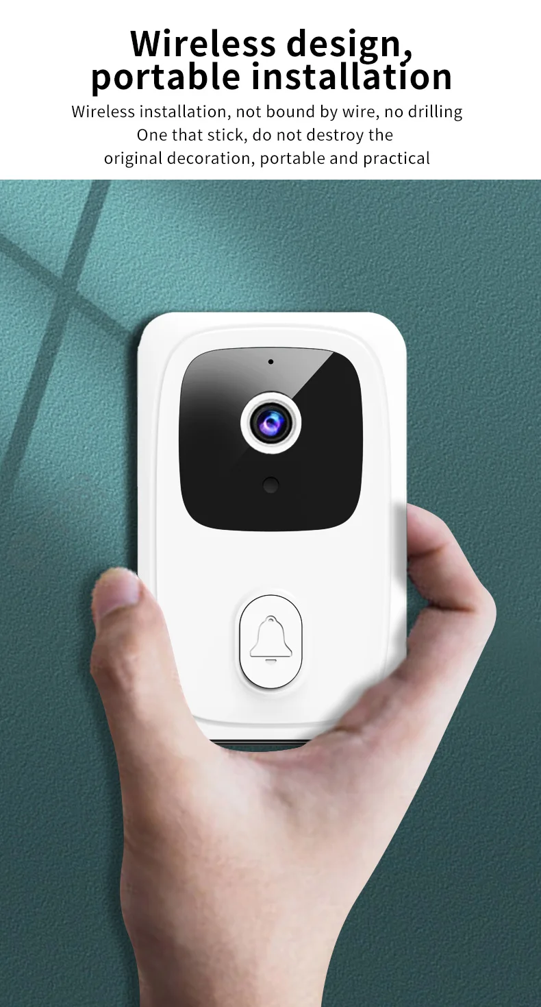 Smart Doorbell Intercom Wireless Smart Video Wireless Doorbell Sd Card ...