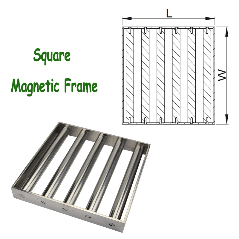 12000 Gauss Industrial Stainless Steel Grate Hopper Magnet Grids ...
