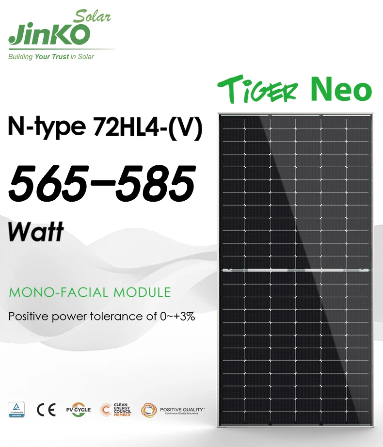 585 Watt Jinko Top High Efficiency Single Glass Rated Home Use System ...