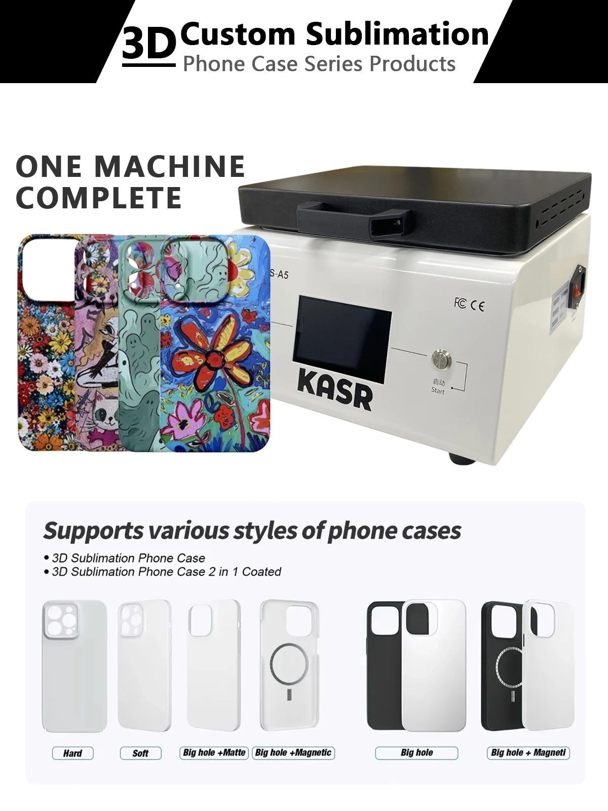 KASR 3D Sublimation Mobile Phone Case Printer Custom Personalized ...