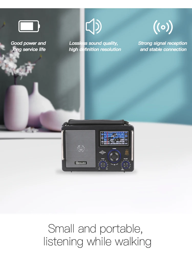 Multiband AM FM SW1-2 LW AIR Radio - Portable World Receiver