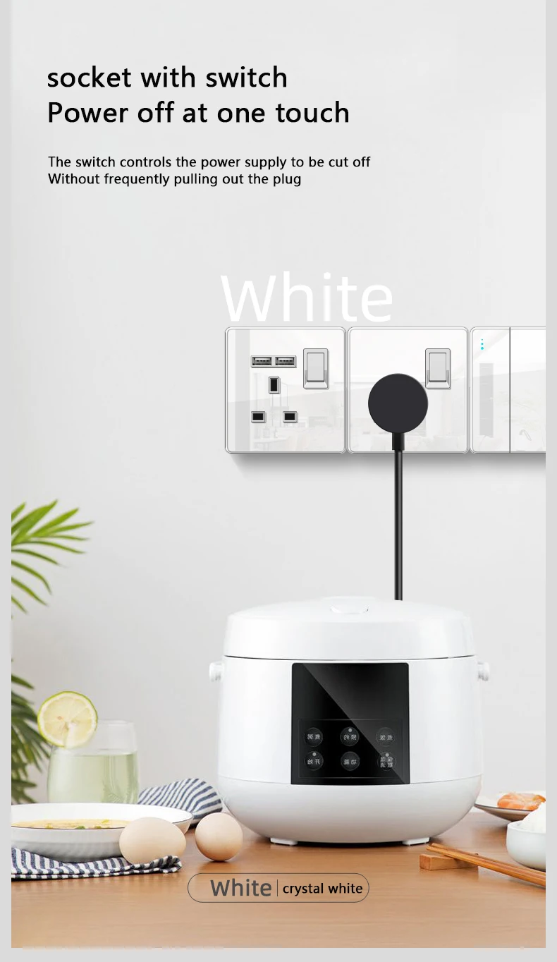Uk 13A Wall Charging Power Switch with USB Wall Outlet