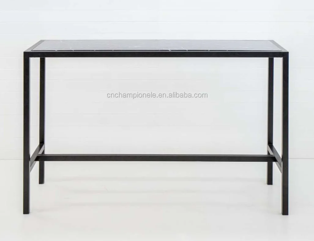 Cocktail Bar Table Marble Top Bar Table Stainless Steel Golden Metal ...