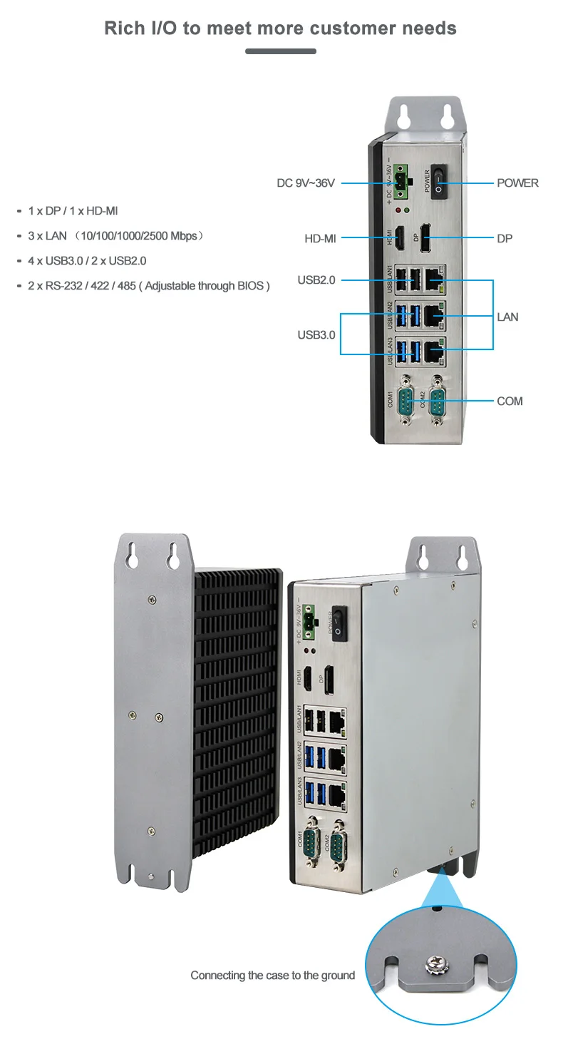 Din-rail Box Fan-less Wall Mount Box Pc Intel Elkhart Lake Atom X6425e ...