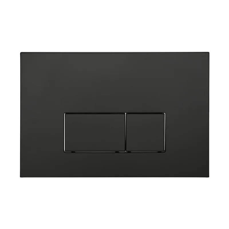 Matt Black ABS Plastic Concealed Cistern Dual Flush Plate Wall Hung ...