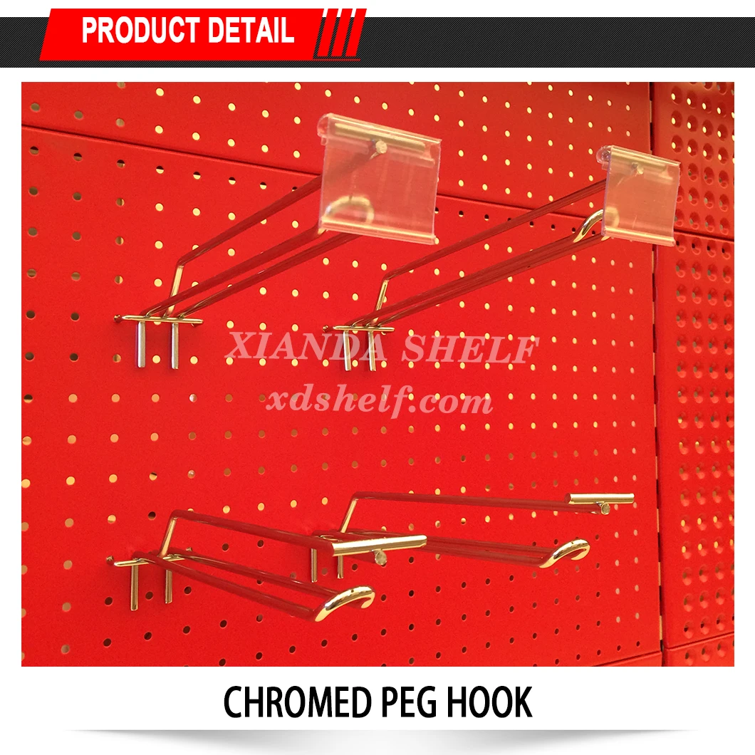 Chromed Single Wire Price Tag Label Peg Prong Perforated