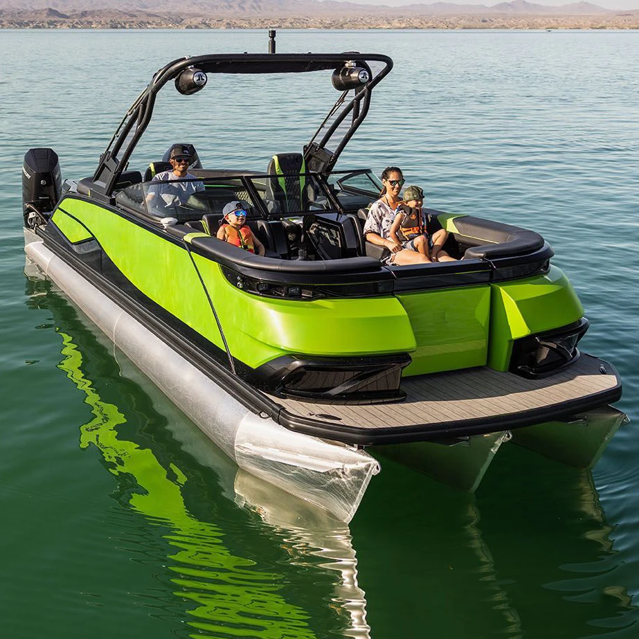 Kinocean 27ft Fiberglass Pontoon Trition Boat for Sale