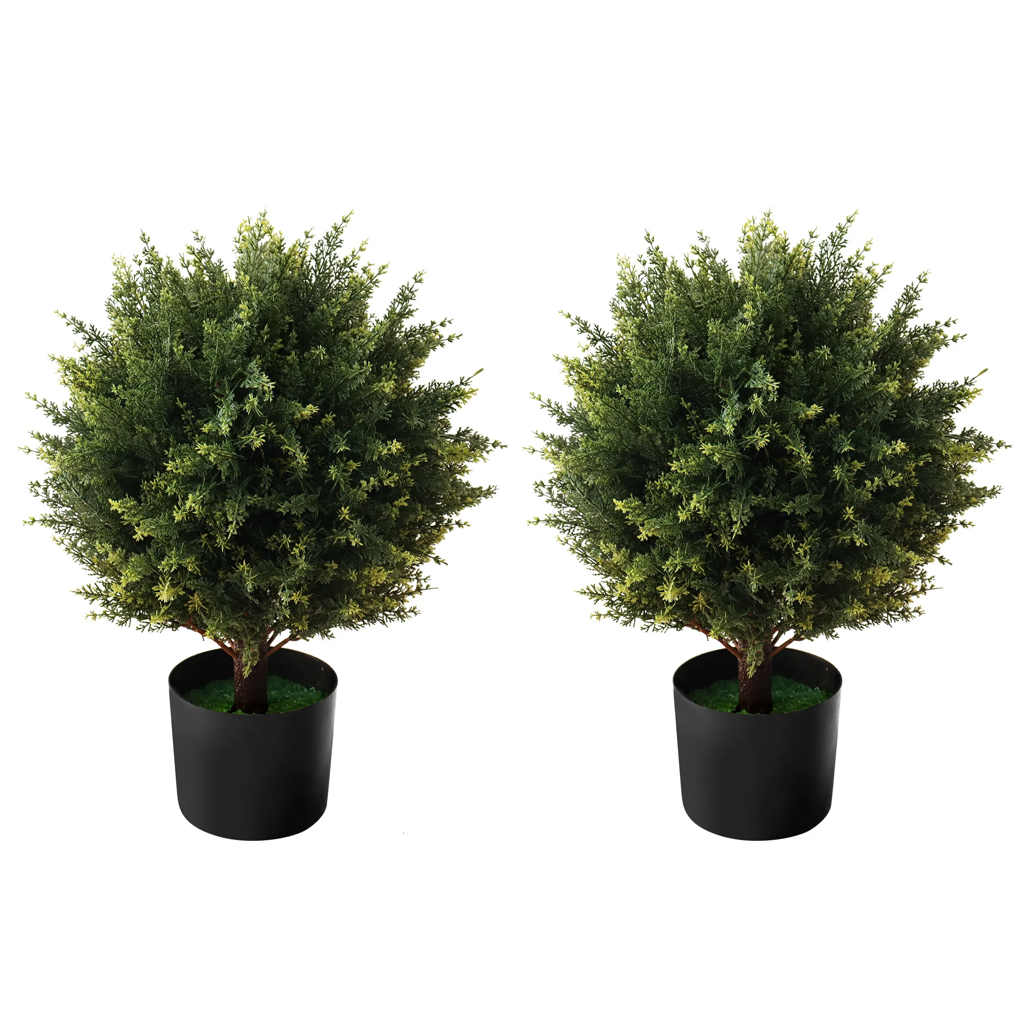 Artificial topiary cedar ball tree plant for home indoor and outdoor ...