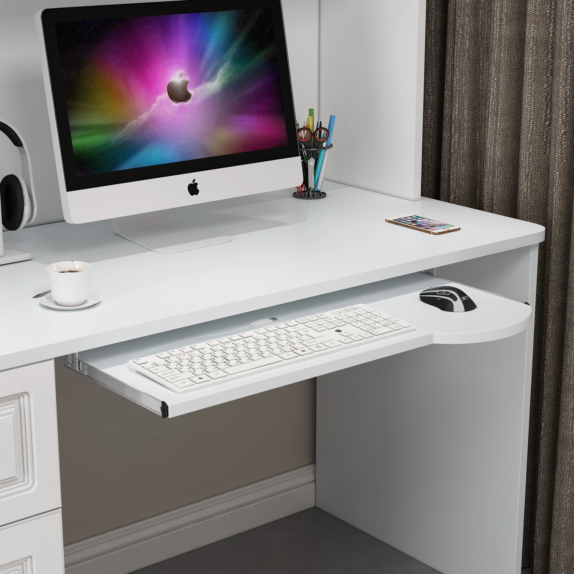 Ergonomic Clamp On Sliding Keyboard Tray Folding Keyboard Tray With ...