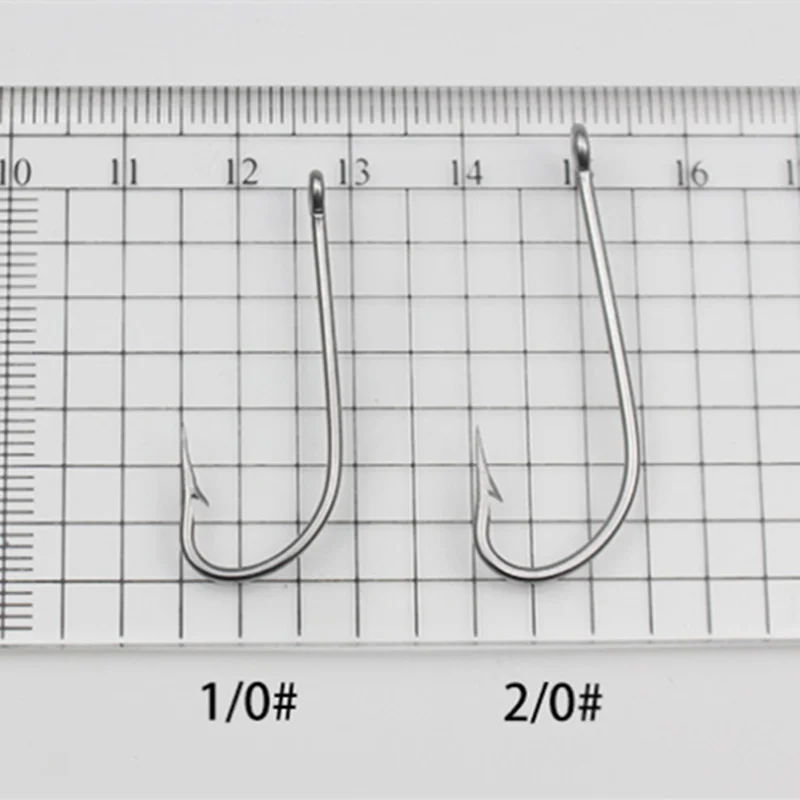 Landing High Quality Stainless Steel Saltwater Fishing Hooks Large 1/0 ...